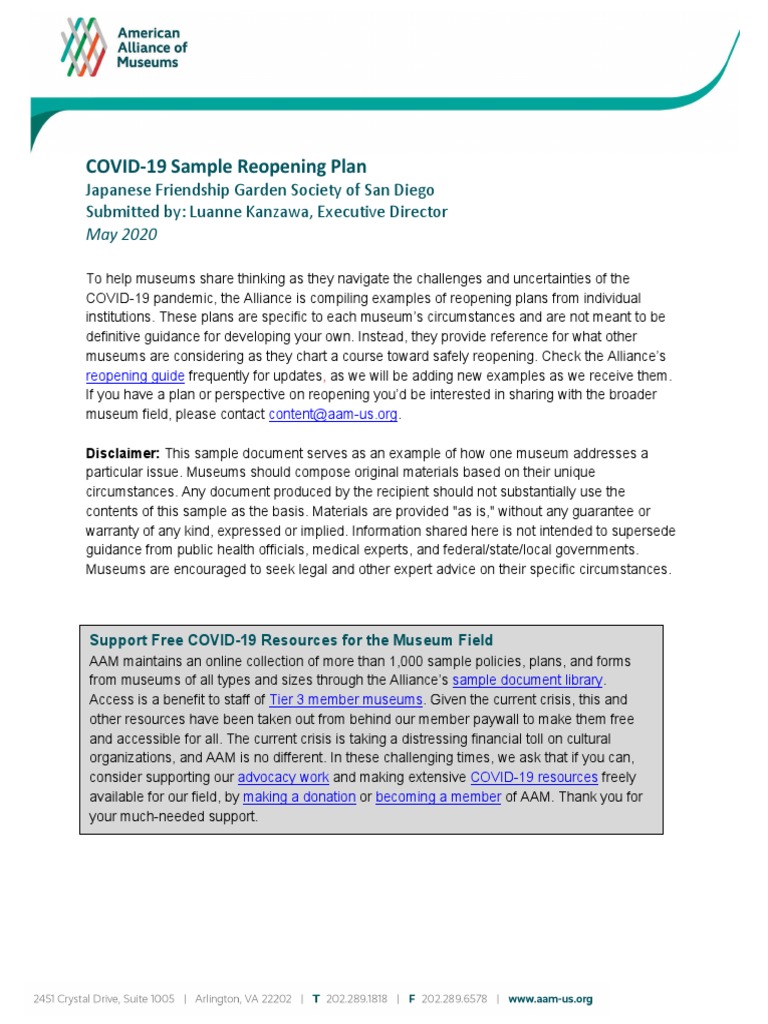 JFG San Diego COVID-19 Reopening Plan | PDF | Personal Protective ...
