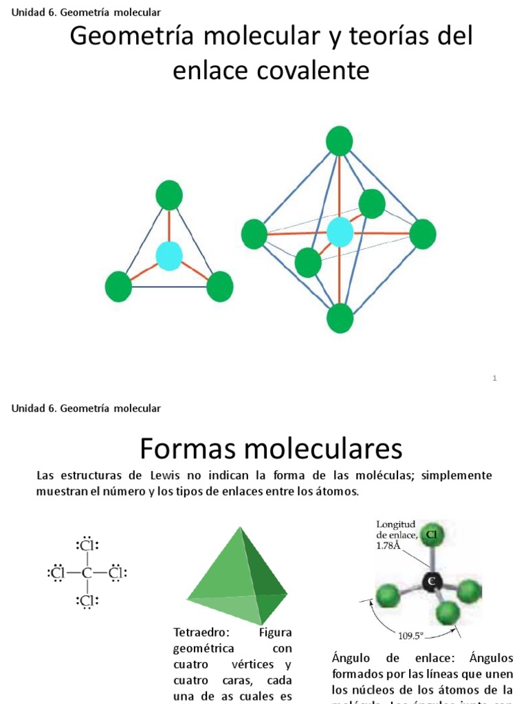 P3 Geometría Molecular y Teorías Del Enlace Covalente | PDF | Enlace químico | Polaridad química