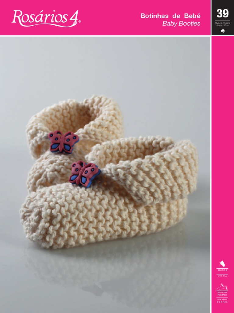 Botinhas de Bebé Passo a Passo | PDF | Bordado | Artes Têxteis