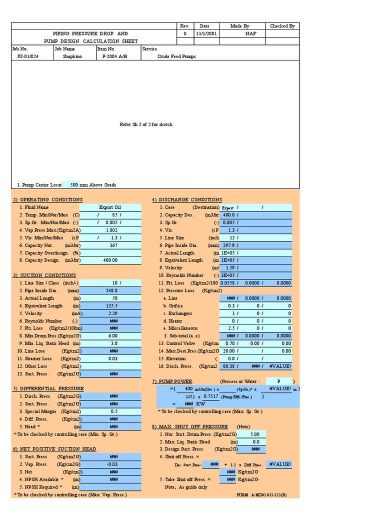 Centrif Pumps1 Spreadsheet | PDF | Pump | Valve