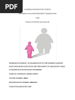 Cape Food and Nutrition IA Unit 1 | PDF | Eating Disorder | Bulimia Nervosa