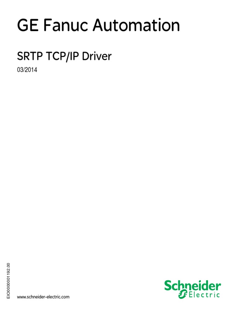 GE Fanuc Automation: SRTP TCP/IP Driver | PDF | Programmable Logic ...
