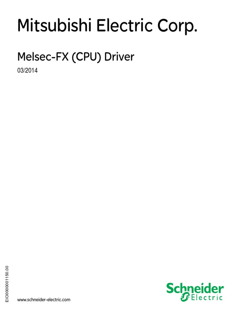 Mitsubishi Electric Corp.: Melsec-FX (CPU) Driver | PDF | Programmable ...