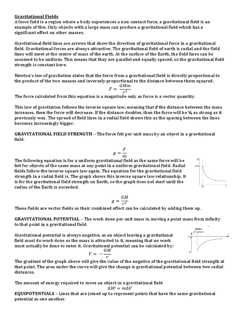 Gravitational Fields | PDF | Gravity | Orbit