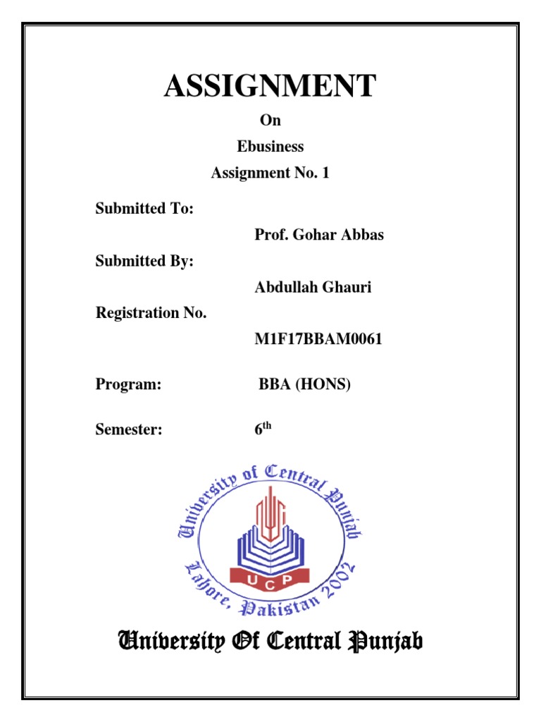 Assignment: University of Central Punjab | PDF | Pay Pal | Ibm