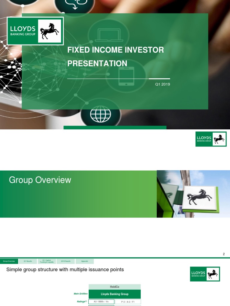 2019 LBG q1 Ims Fixed Income Presentation v2 | PDF | Mortgage Loan | Credit