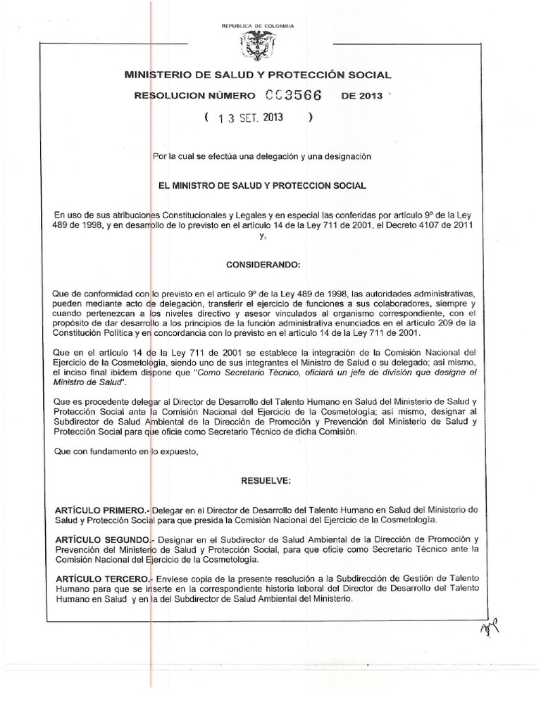 A4 Resolucion 3566 2013 | PDF