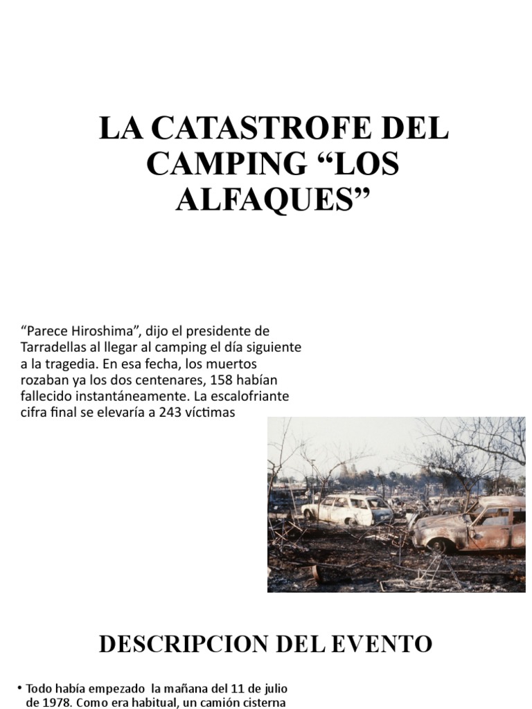 Explosión en Camping Los Alfaques 1978 | PDF