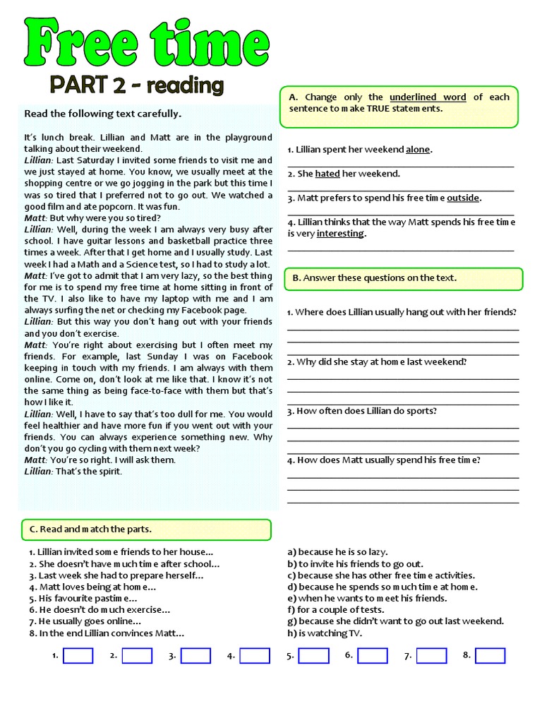 Read The Following Text Carefully | PDF | Leisure | Swimming