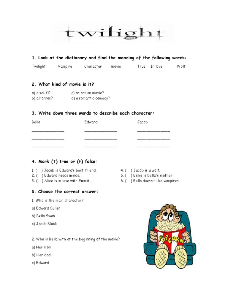 Movie - Twilight | PDF | Language Arts & Discipline | Young Adult