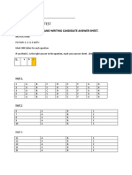 KET Listening Answer Sheet Template | PDF