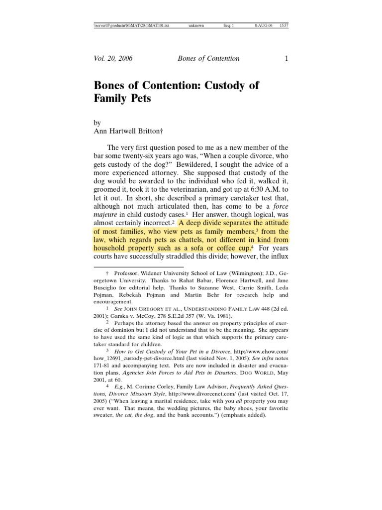 Bones of Contention Ann Hartwell | PDF | Pet | Child Custody
