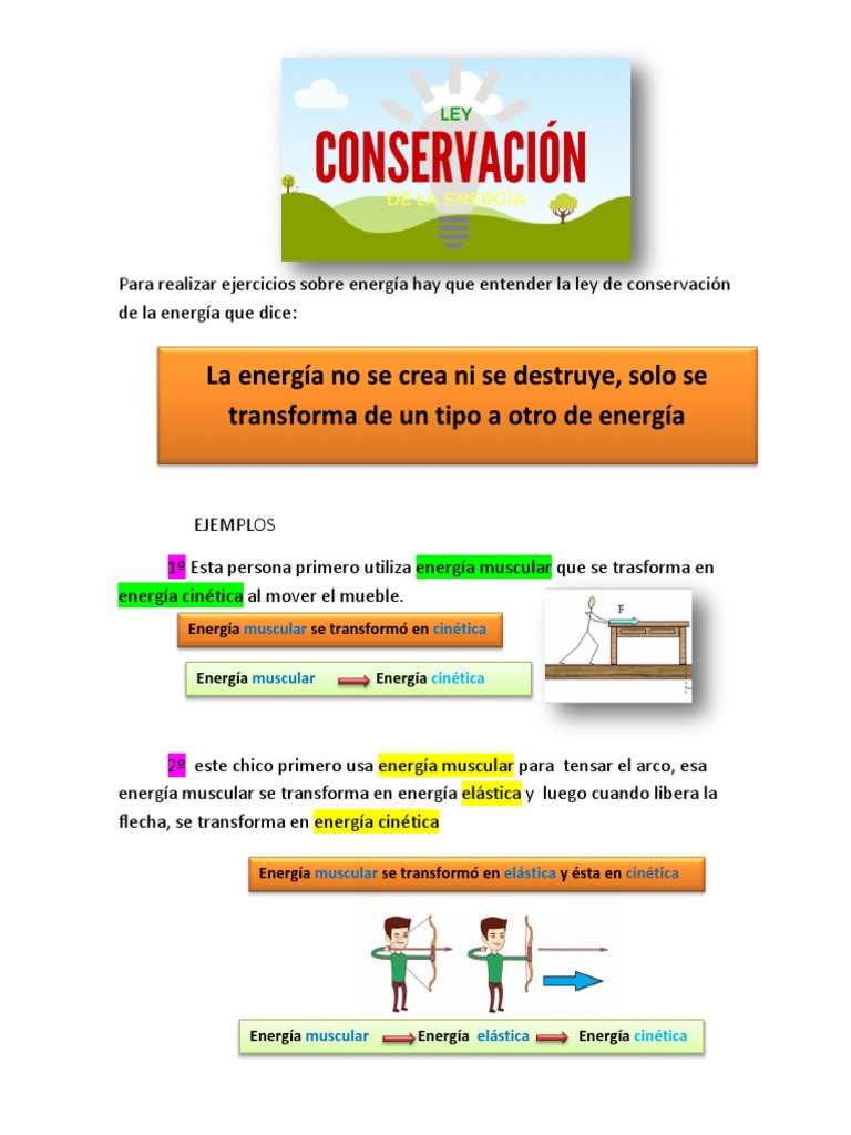 Ejemplos de Conservación de Energía | PDF | Energía cinética | Física