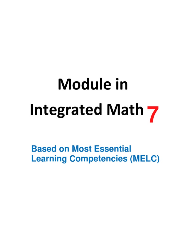 Module in Integrated Math 7 PDF | PDF