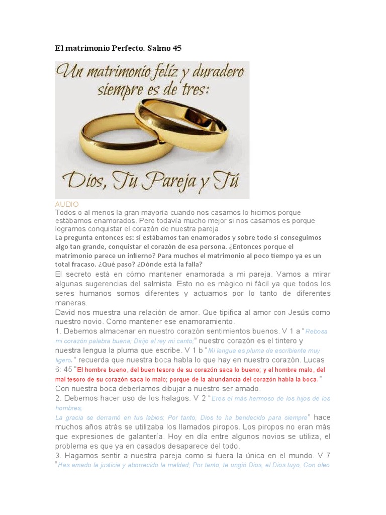 El Matrimonio Perfecto | PDF | Jacob | Amor