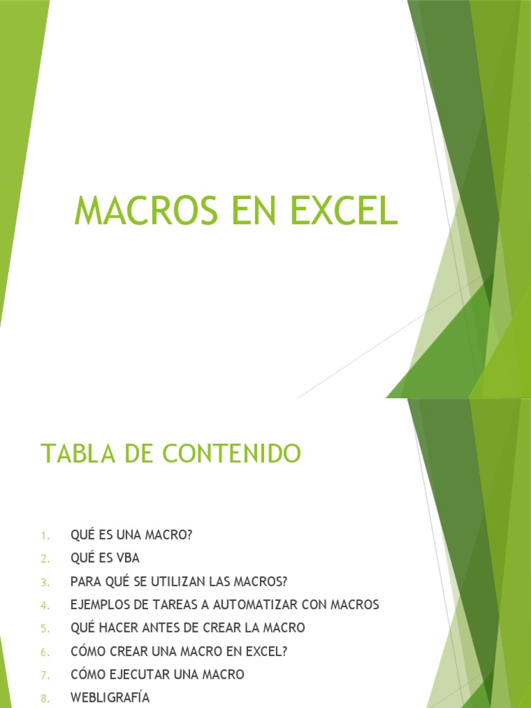 Macros en Excel | PDF | Macro (informática) | Visual Basic para Aplicaciones
