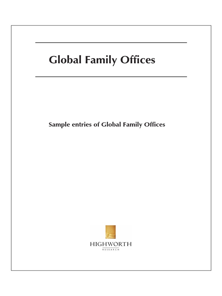 Global Family Offices Sample | PDF