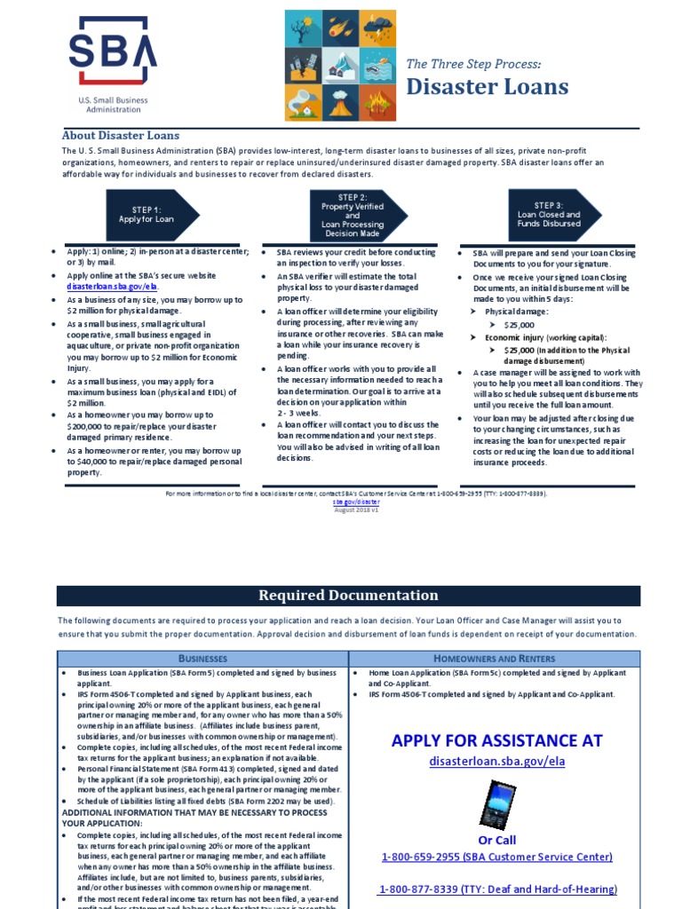 SBA Disaster Loans Application Guide | PDF | Small Business ...