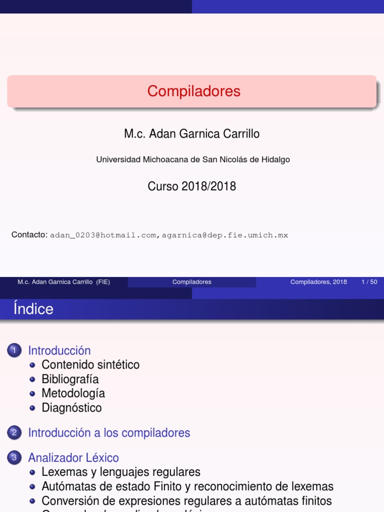Introduccion (1) Compiladores | PDF | Compilador | Lenguaje de programación