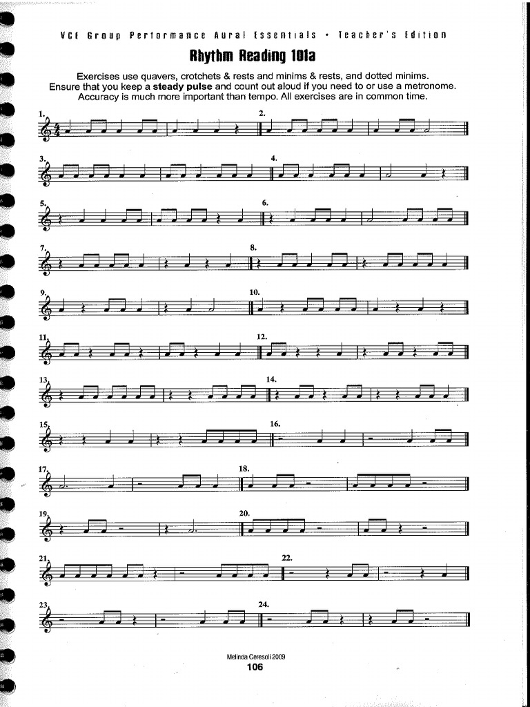 Rhythm Reading | PDF