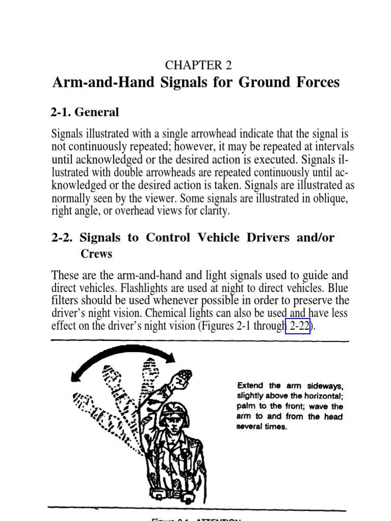 Arm Hand Signals | PDF | Infantry | Wars & Military