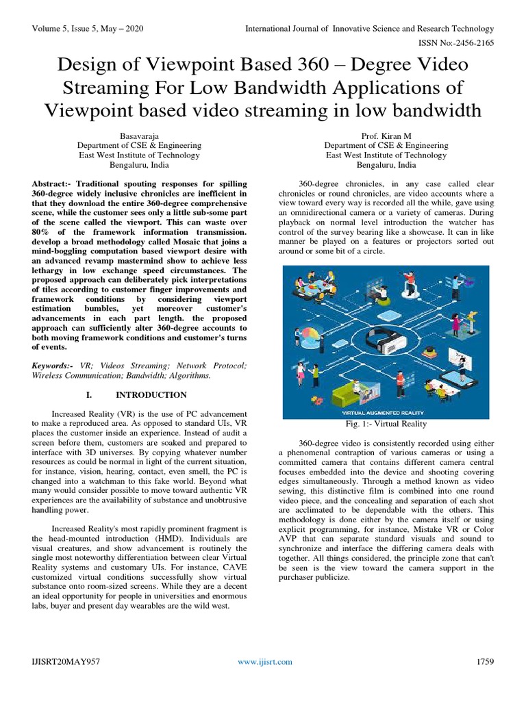 Design of Viewpoint Based 360 - Degree Video Streaming For Low ...