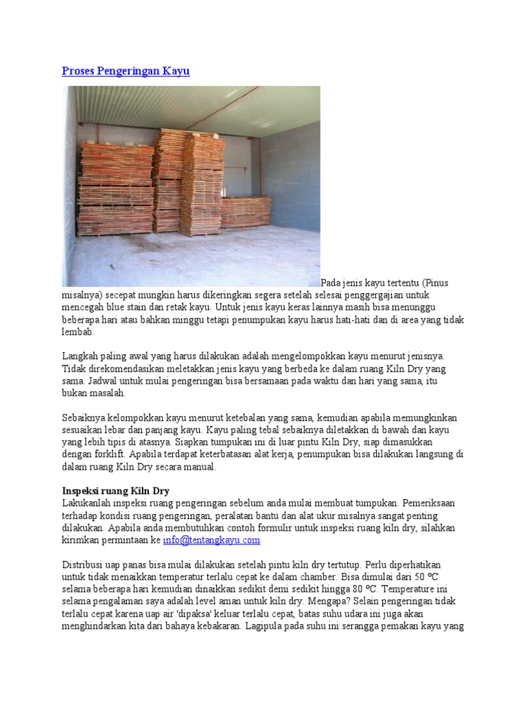 Proses Pengeringan Kayu | PDF