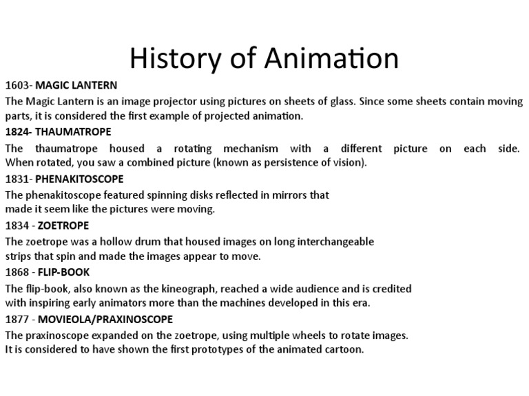 History of Animation | PDF