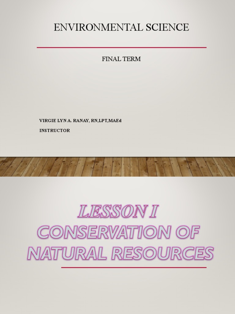 Finals Lesson 1 Envi Sci | PDF | Resource | Sustainability