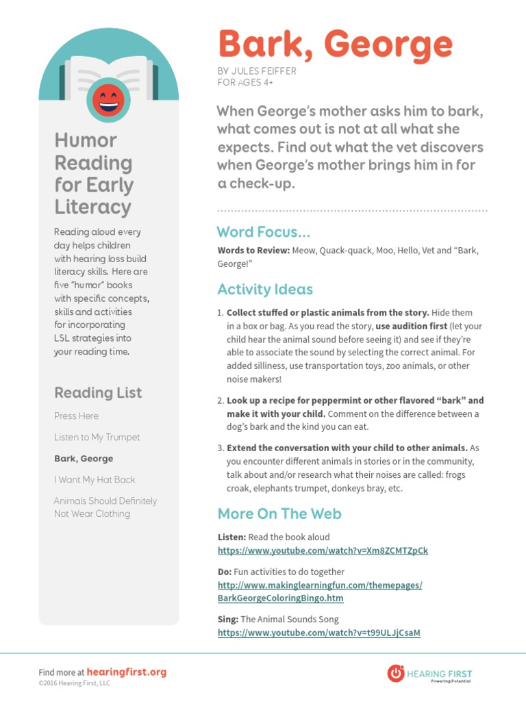 Bark, George: Humor Reading For Early Literacy | PDF