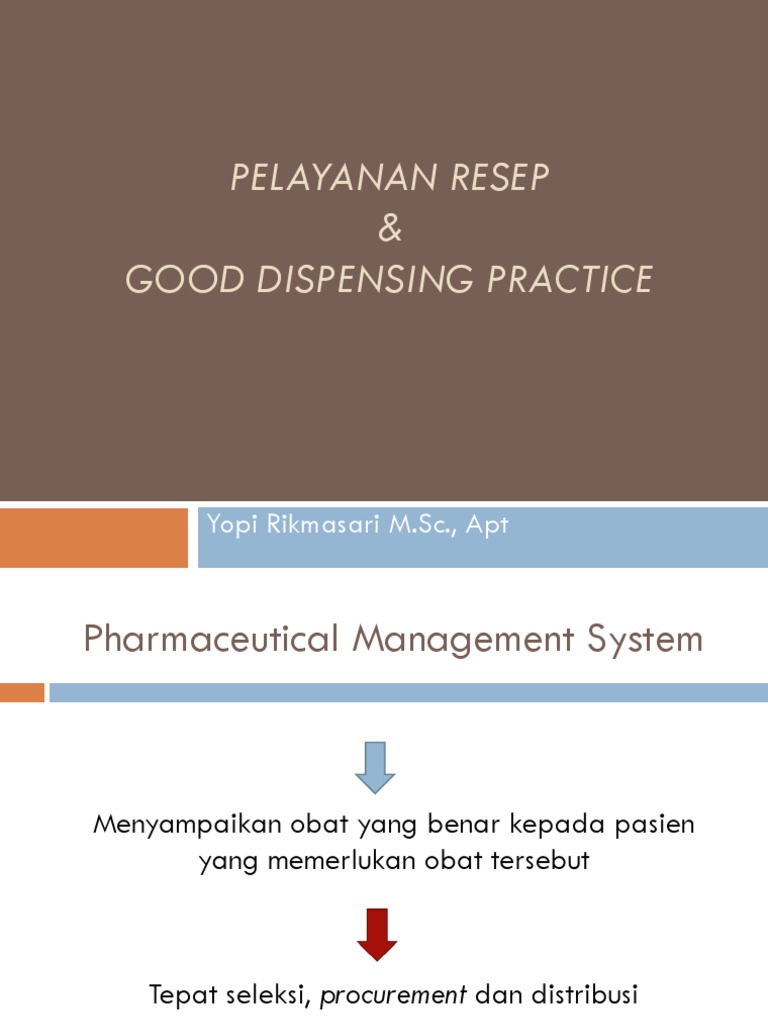 Good Dispensing Practice PDF | PDF