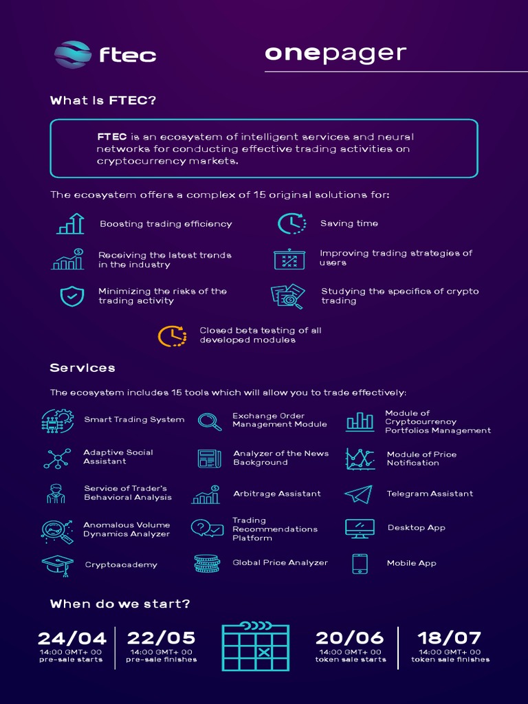 Onepager: What Is FTEC? | PDF | Algorithmic Trading | Market (Economics)