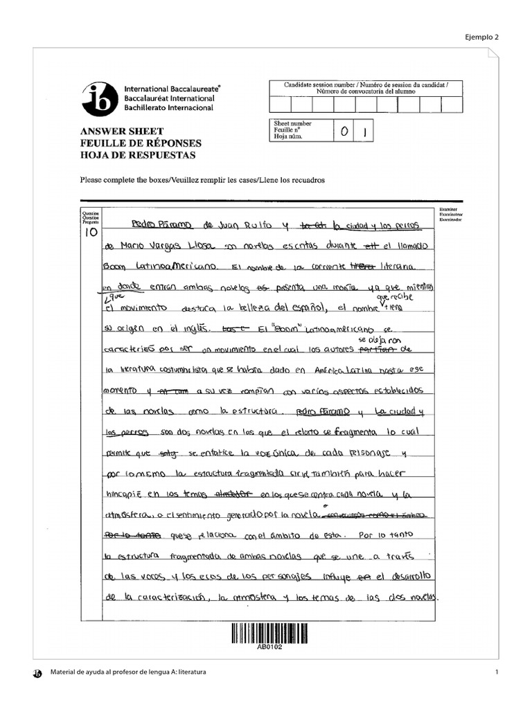 Español Ejemplo de Prueba 2 PDF | PDF | Estudios de idiomas extranjeros