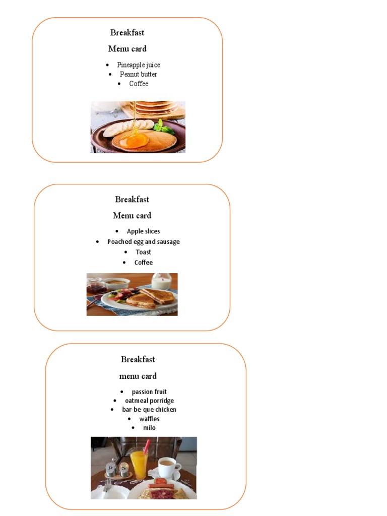 Breakfast Menu Card | PDF