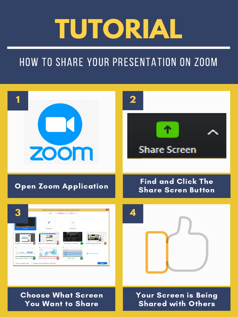 Tutorial Share Screen Zoom | PDF
