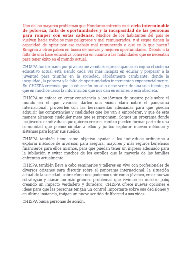 Chispa About Us | PDF | Ciencias sociales