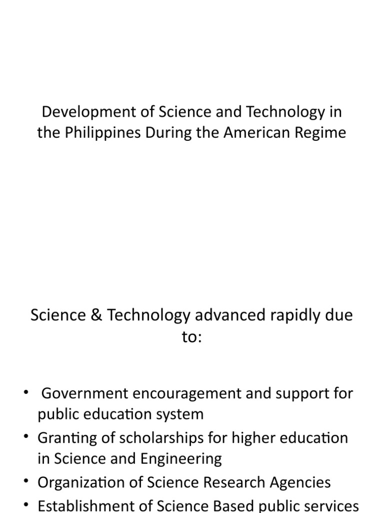 Development of Science and Technology in The Philippines | PDF | Politics