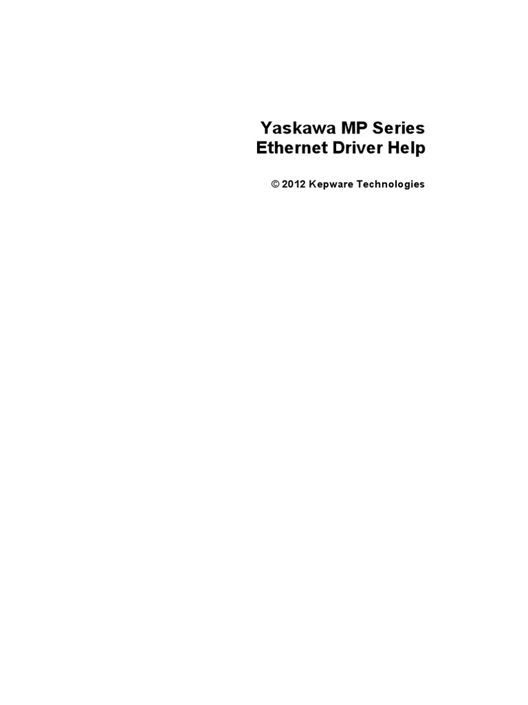 Yaskawa MP Ethernet Manual | PDF | Port (Computer Networking) | Computer Network