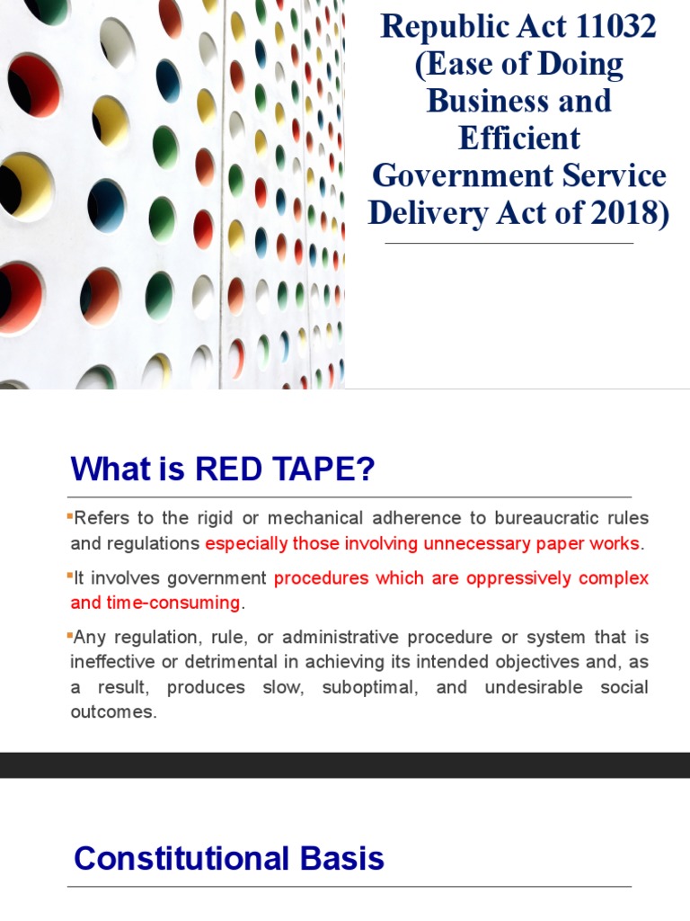 RA 11032: Streamlining Government Services | PDF | Complaint | Fine ...