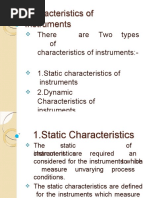 Static & Dynamic Characteristics of Measurement System | PDF ...