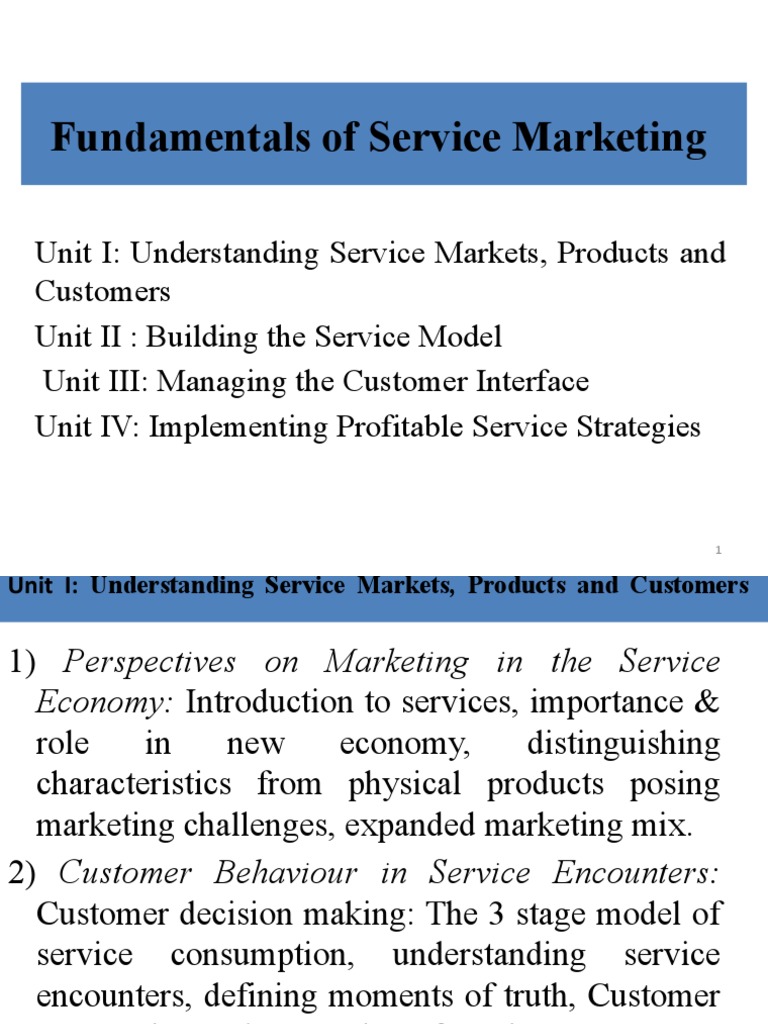 Fundamentals Of Service Marketing Pdf Marketing Consumer Behaviour