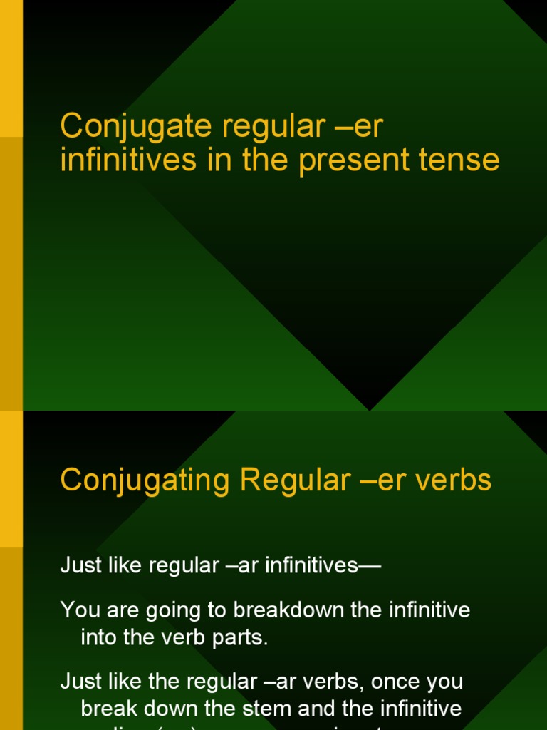 Er Present Tense Verbs | PDF | Grammatical Conjugation | Syntactic ...
