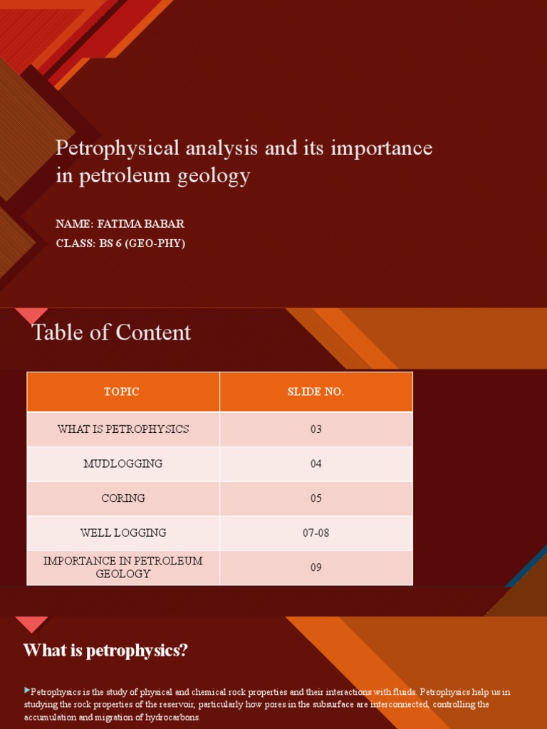 Petrophysical Analysis in Geology | PDF | Petroleum Geology | Petroleum