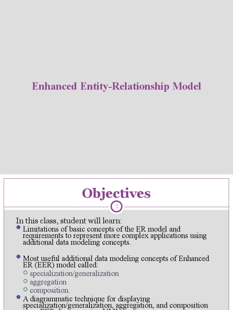 2 1 Enhanced Entity Relationships Model Download Free Pdf