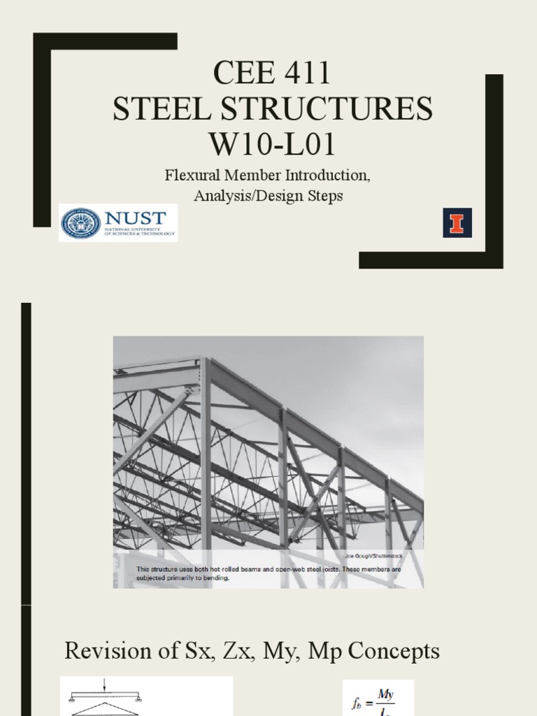 CEE 411 Steel Structures W10-L01: Flexural Member Introduction ...
