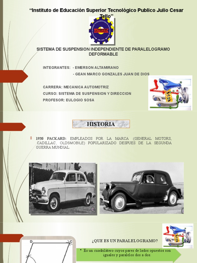 Sistema de Suspension Independiente de Paralelogramo Deformable | PDF ...