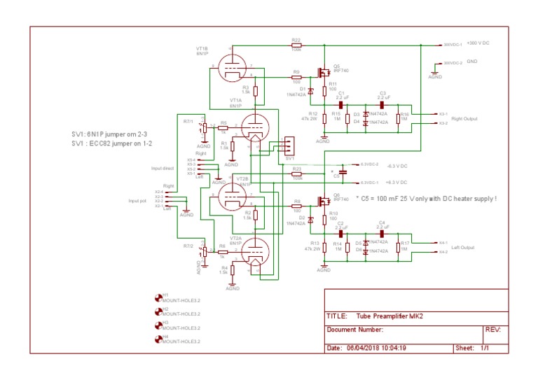 Schéma Preamplifier MK2 | PDF | Chess | Chess Theory