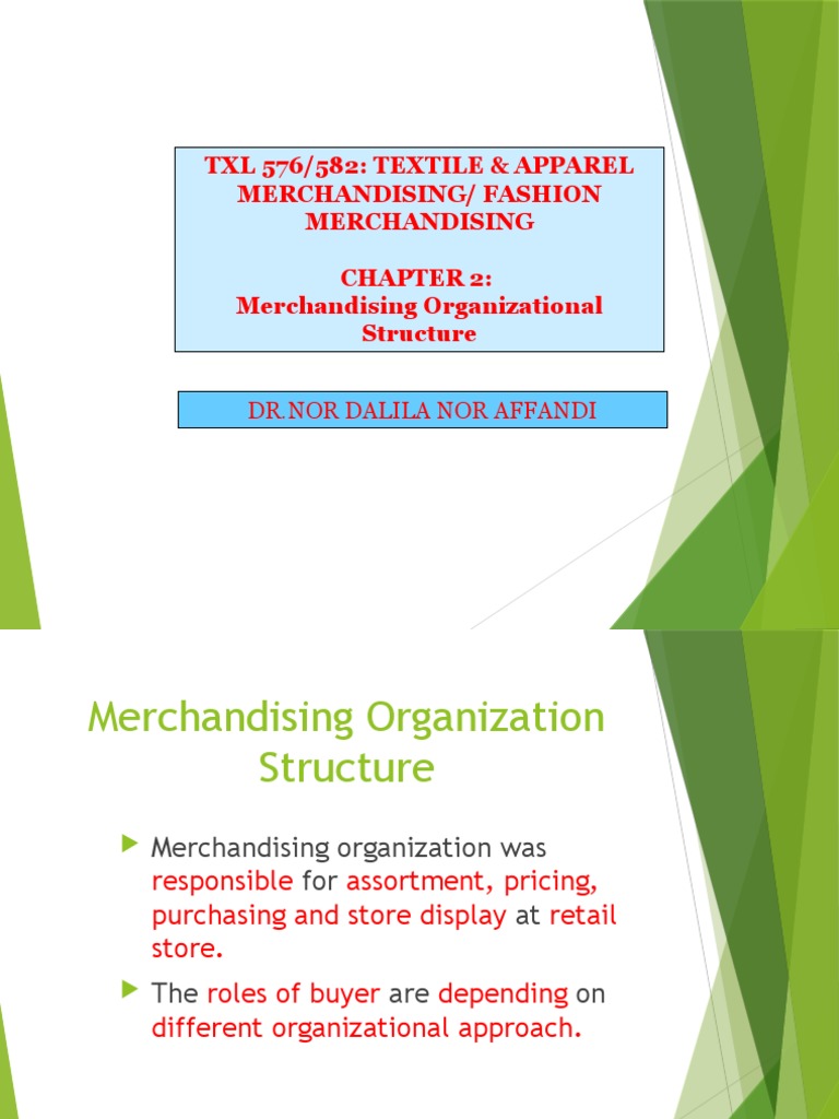 TXL 576/582: Textile & Apparel Merchandising/ Fashion Merchandising ...