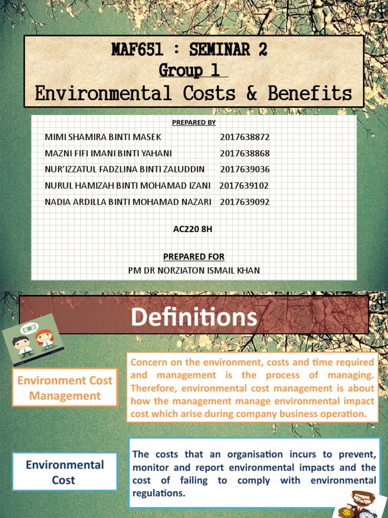 Environmental Costs & Benefits | PDF | Cost | Waste