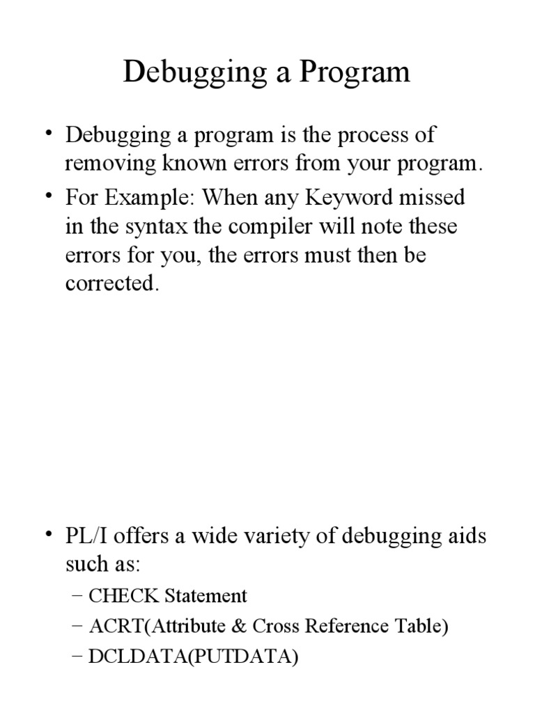 Pli Ppt Extra Pdf Computer Program Programming